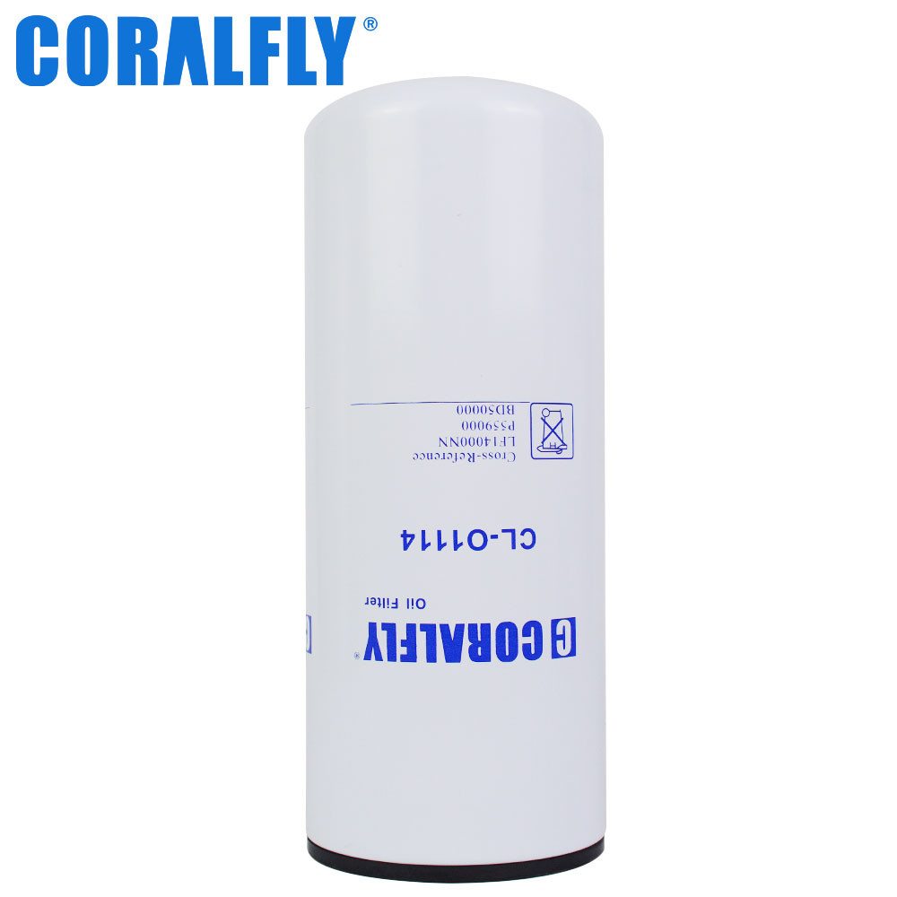 Spin On CORALFLY Oil Filter ISO9001 CORALFLY Lf14000nn Cross Reference