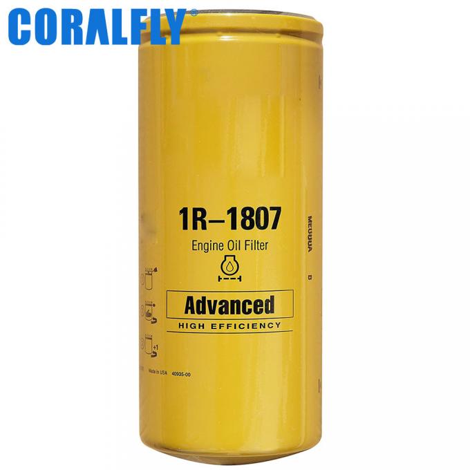 Truck Diesel Engine 1R1807 Cross Reference CORALFLY Oil Filter 21 Micron